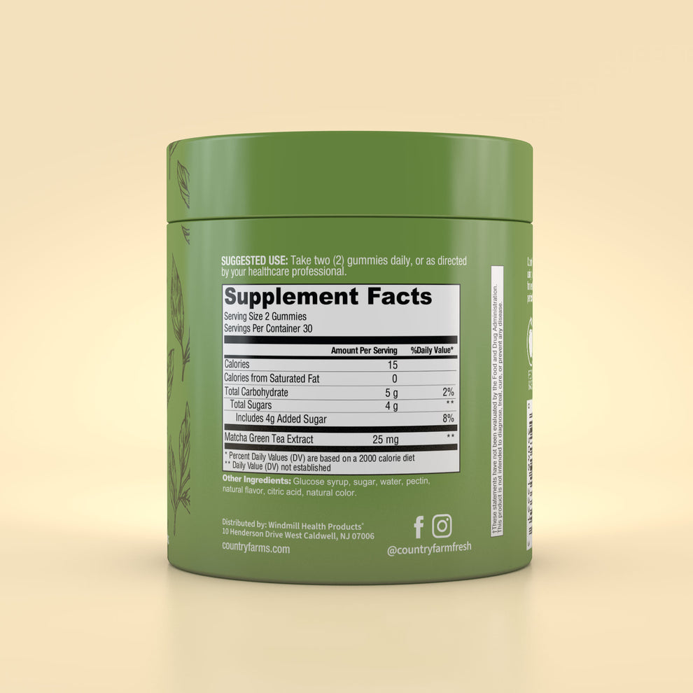 Matcha Green Tea | Green Tea Gummies | Country Farms