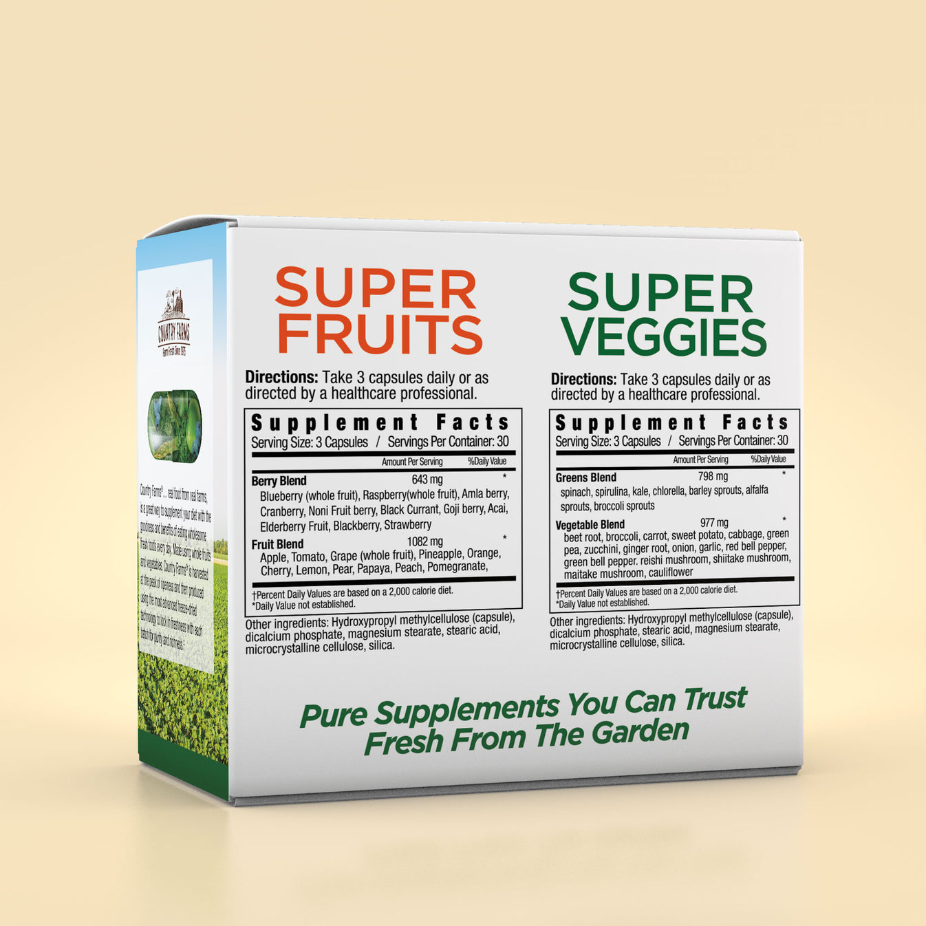 Super Fruits & Veggies Capsules Pack – Country Farms