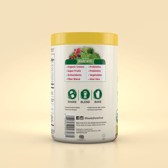 Super Greens Powder - 20 Servings - Apple Banana Flavor – Country Farms