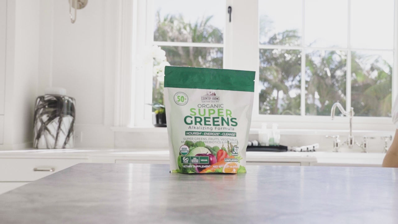 Super Greens Powder - 30 Servings - Berry Flavor – Country Farms